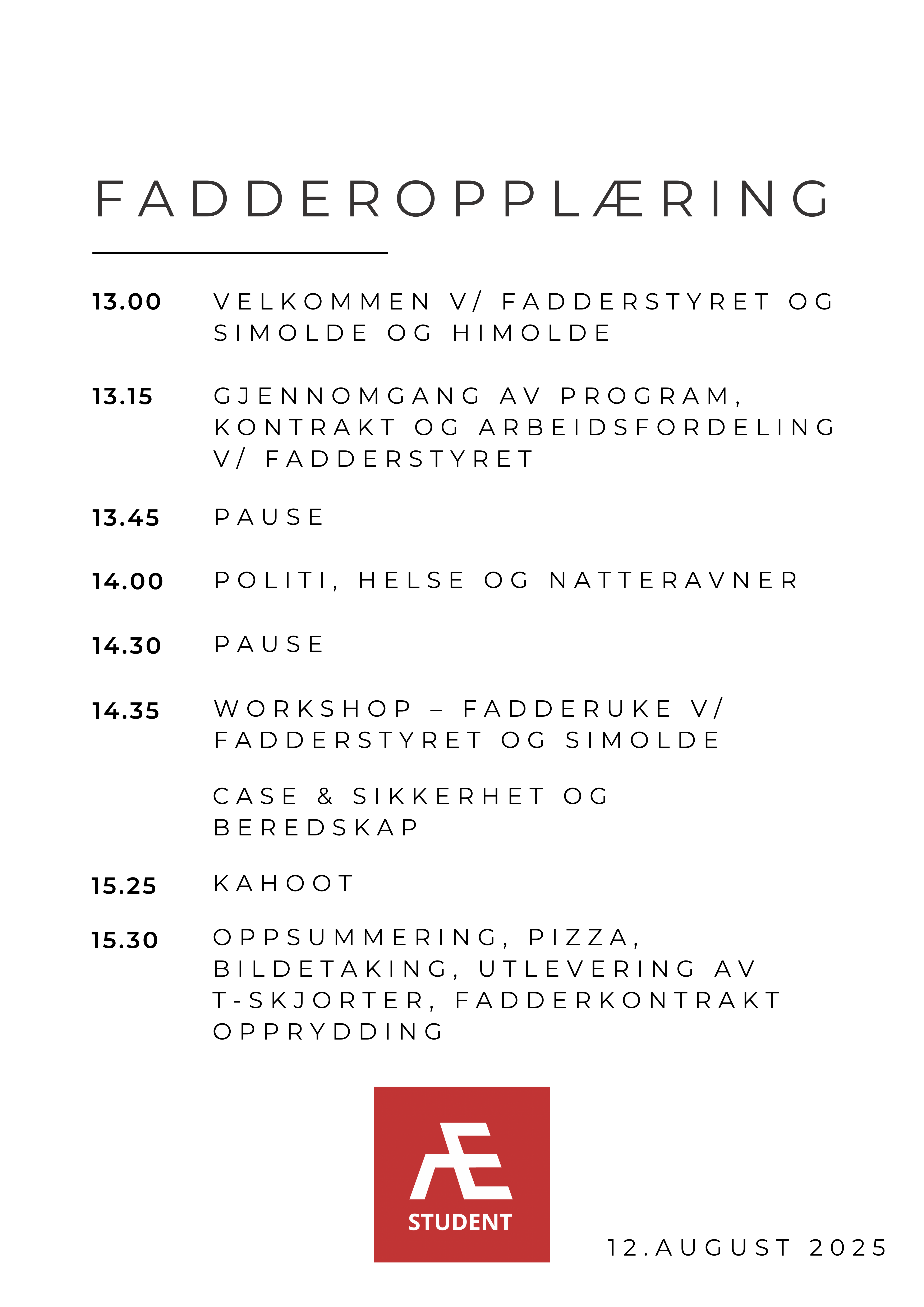 Fadderopplæring KSU - SiMolde